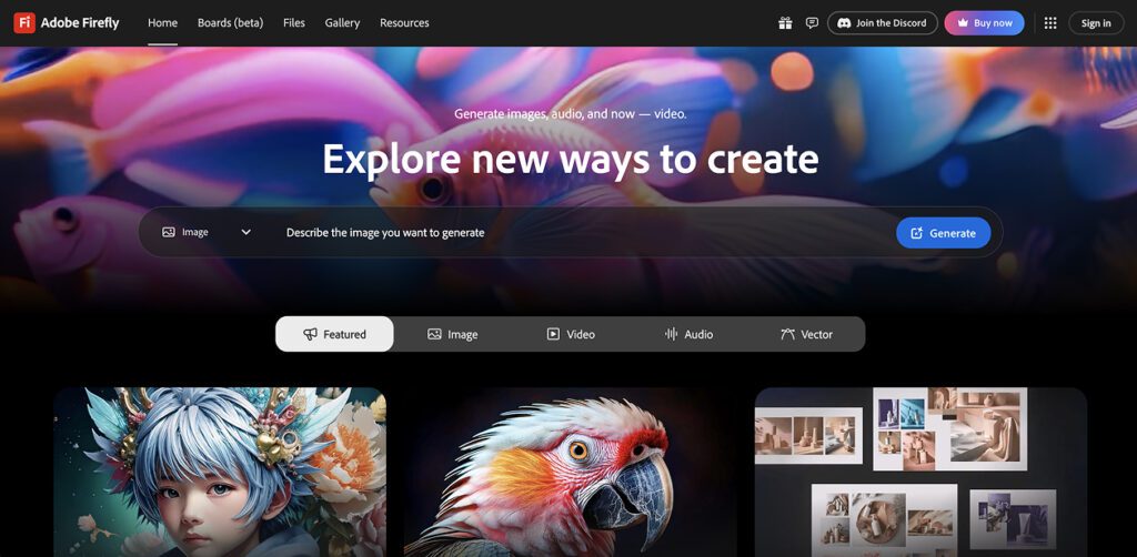 Adobe Firefly | AI Creative Suite for Image, Video, Audio & Vectors