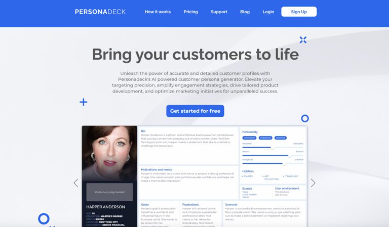 PersonaDeck.io – AI Customer Persona Generator & Profiling Tool